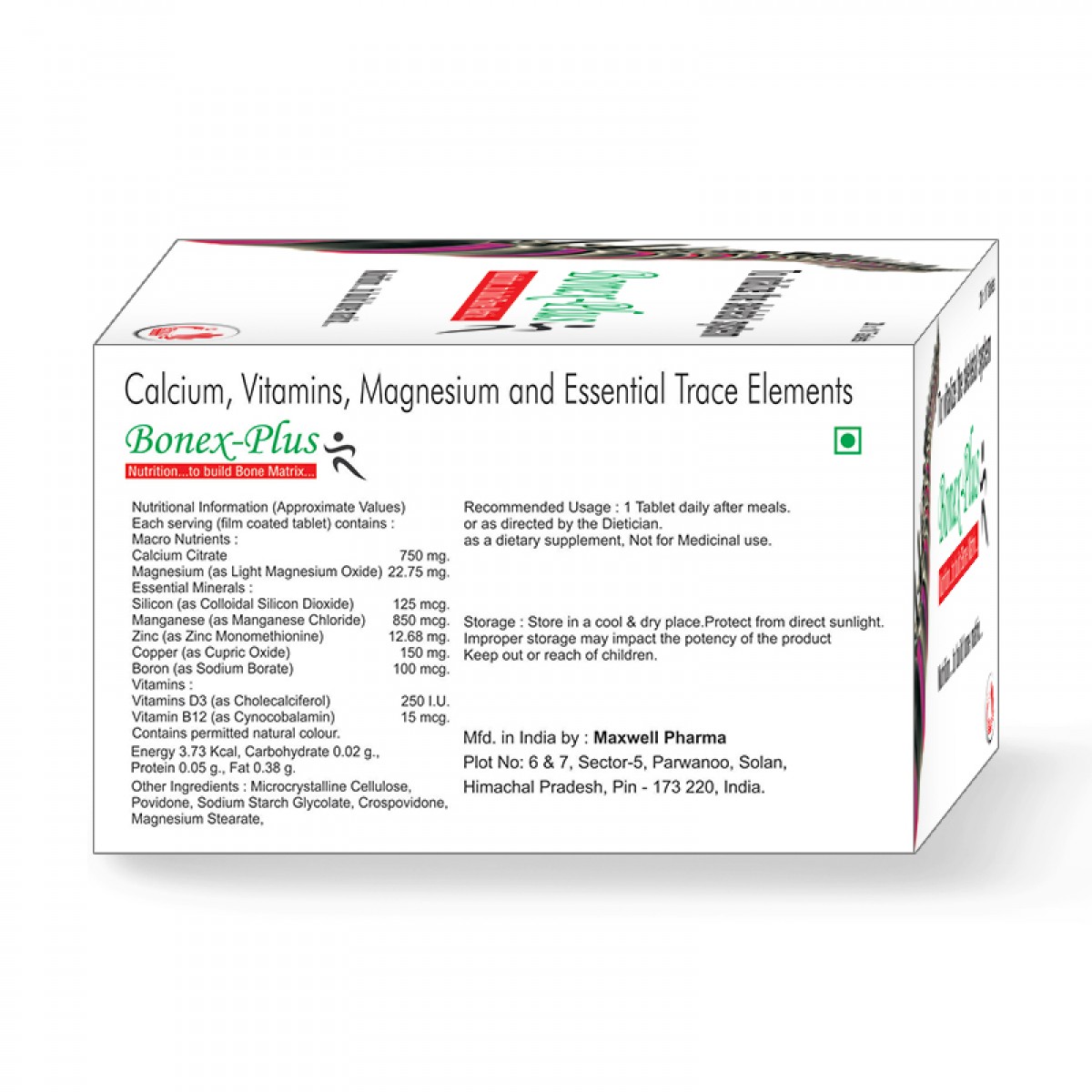 The Bonex Plus Tablet provides all-encompassing support for immune system function, bone health ...